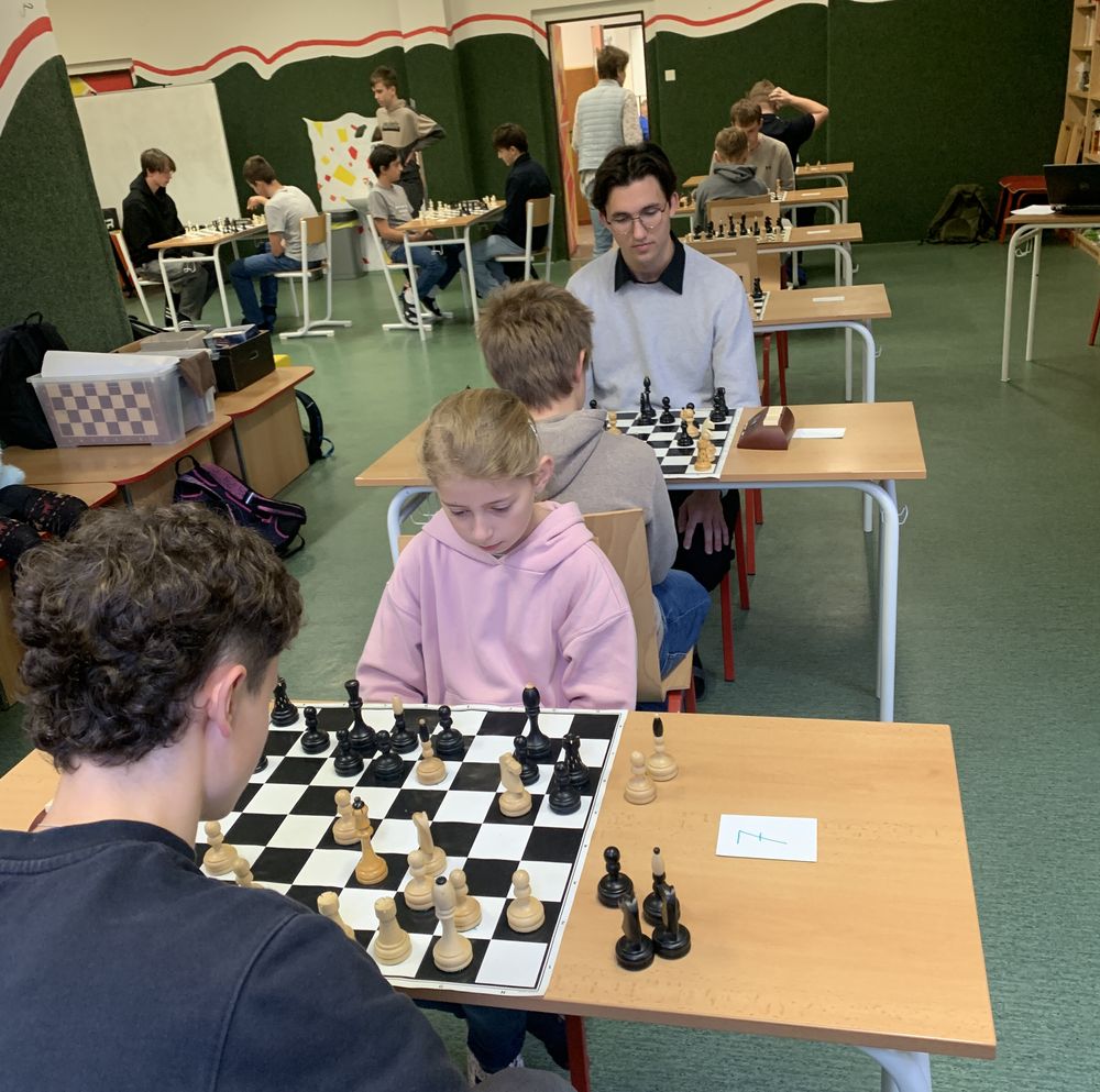 Školní šachový turnaj 2025 | Gymnázium dr. A. Hrdličky Humpolec